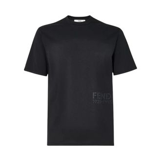 Fendi T-Shirt Schablone - - Tops - Herren - Schwarzk - S