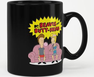 Beavis And Butt-Head Offizielles Lizenzprodukt Kaffeebecher (Schwarz)