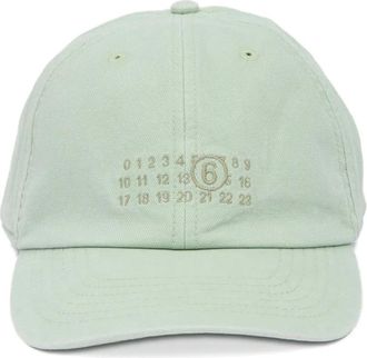 Maison Margiela Baseballkappe mit Stickerei - Grün