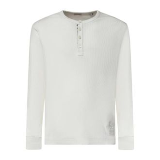 Burberry Homme, Tops, Blanc, Taille: M Long Sleeve Hauts