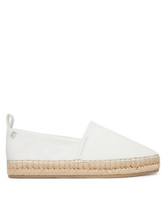 Calvin Klein Espadrilles Oblique Espadrille Canvas HW0HW02931 Wei&szlig;