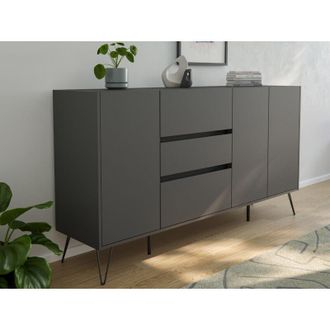 Magnolia Home Sideboard Yako XL 180cm 3 SoftClose 3 T&uuml;ren Grafit
