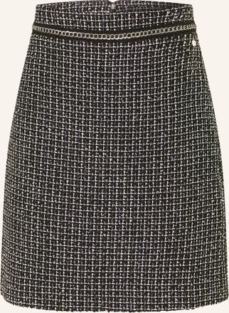 Marc Cain Tweed-Rock Mit Schmucksteinen schwarz