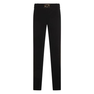 Twinset Schwarze Hose mit hoher Taille - - Trousers - Damen - Schwarzk - XS