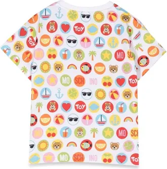 Moschino Multicolour Circle Print Cotton T-Shirt - Multicolor