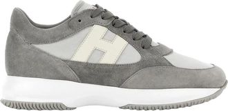Hogan Homme, Chaussures, Gris, Taille: 41 1/2 EU Chaussures &agrave; lacets interactives