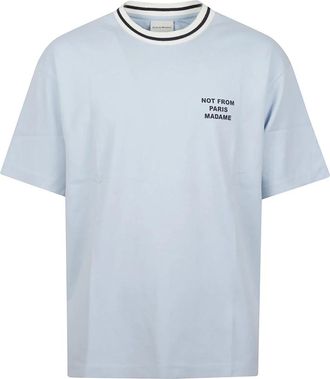 Dr&ocirc;le de Monsieur Homme, Tops, Bleu, Taille: L Slogan Sport T-Shirt