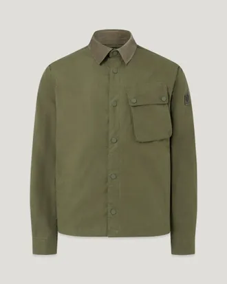 Belstaff Veste Ground Pour Homme Dry Waxed Cotton Vert Olive Franc 2xl