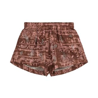 A Paper Kid Femme, Shorts, Brun, Taille: 42 FR Bandana Print Shorts