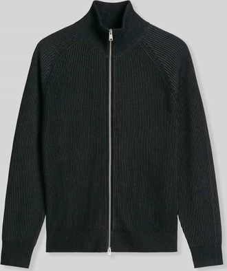 Marc O'Polo Strickjacke aus Wolle mit Stehkragen