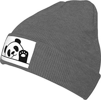 Generic Bonnet Tricoté Panda Mignon Classique Knit Beanie Stretchy Tricot Casquette pour Ski Course