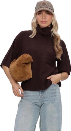 Y.A.S Yasemila 2/4 Roll Neck Strickpullover - - Knitwear - Damen - Braun - L