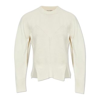 Alexander McQueen Pullover mit einem Hauch von Kaschmir - - Knitwear - Damen - Beige - S