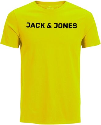Jack & Jones Herren JJECORP Old Logo Tee SS O-Neck, Kurzarm T-Shirt, Rundhals, Safety Yellow, XXXL