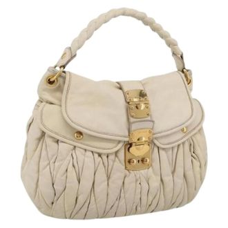 Miu Miu Sac &agrave; main Pre-owned - Femme - Pre-owned - Beige - Taille: ONE Size