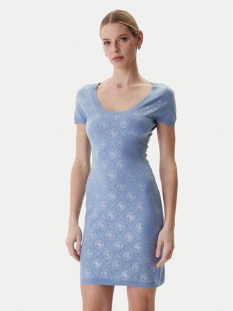 Guess Strickkleid W6RK92 Z3JD2 Himmelblau Regular Fit
