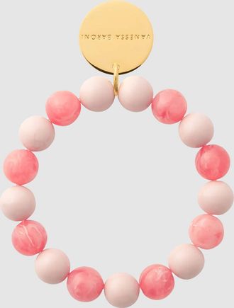 Vanessa Baroni Bracelet Mini Beads Flex 2 Color Light Rose Watermelon Marble