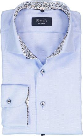 Olymp Herren Hemden blau Baumwolle
