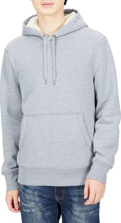 Amazon Essentials Herren Kapuzenpulli mit Sherpa-Futter, Hellgrau Meliert, XXL