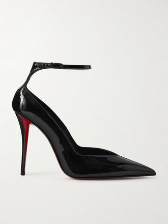 Christian Louboutin Escarpins En Cuir Verni Erozee 100 - Noir