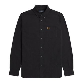 Fred Perry Herren, Shirts, Schwarzk, MGröße
