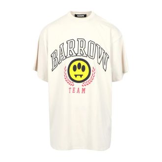Barrow Logo-Print Baumwoll-T-Shirt - - Tops - Herren - Beige - XL