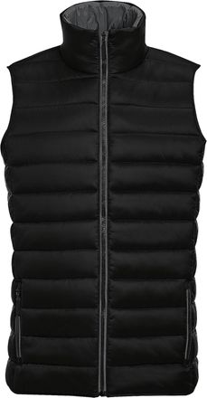 SOLS Mens Wave Stepp Bodywarmer/Weste wasserabweisende (Schwarz)