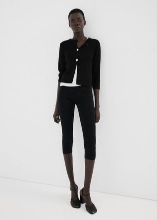 Mango Strickcardigan mit Schmuckkn&ouml;pfen schwarz - Damen - XXL - MANGO