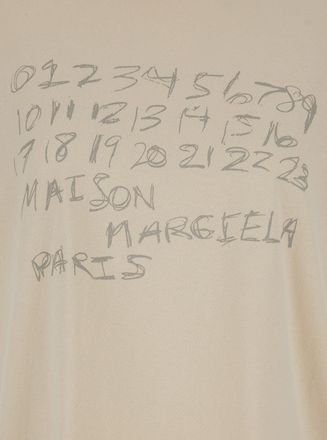 Maison Margiela Logo-Print Crew Neck T-Shirt - White
