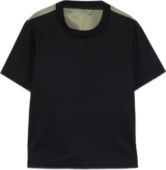 sacai pocket-detail T-shirt - Blau