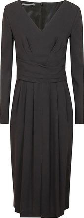 Alberta Ferretti Knielanges Kleid - Schwarz