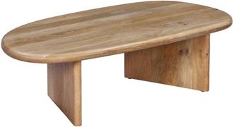Sweeek Table basse ovale bois de manguier naturel. L 119.5 x P 60 x H 35cm