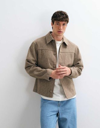 Asos veste effet laine en serg&eacute; beige-Neutre