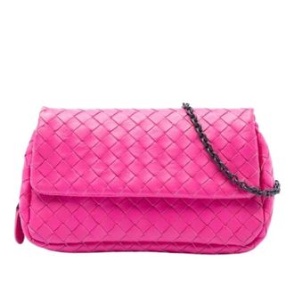 Bottega Veneta Pre-owned Woven Nappa Leather Crossbody Bag - - Pre-owned - Damen - Rosa - ONE SIZE