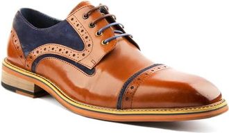 Justinreess England Chaussures décontractées en daim pour homme, Marron, bleu., 42 2/3 EU