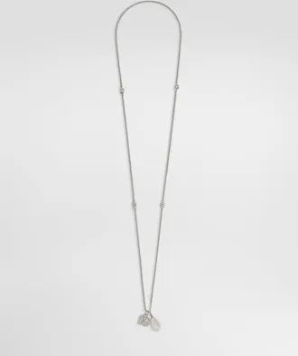 Dolce & Gabbana Halskette Mit Tropfen Und Dg-logo - Mann Bijoux Silber Metall Onesize