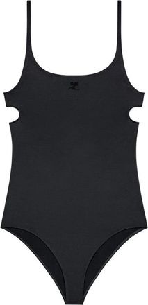 Courr&egrave;ges Cut-Out Detail One-Piece Swimsuit - Black