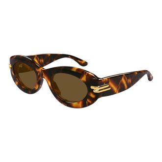 Bottega Veneta Runde Sonnenbrille - - Accessories - Damen - Braun - 51 MM