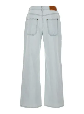 After Pray Mens Light Blue Jeans With Ripped Details Cotton