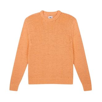 Obey Homme, Pulls, Orange, Taille: M Pull en Tricot Ouvert de Luxe