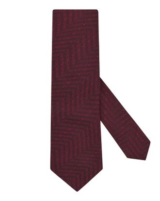 Emporio Armani Seidenkrawatte mit Label-Schriftzug in