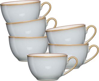 Ritzenhoff & Breker Portofino Kaffeetassen 6er Set, 220 ml, Moderne Teetassen mit Farbverläufen, Skandinavisches Design mit Reaktivglasur, Steinzeug, Blaugrau