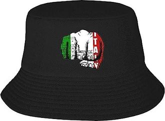 Generic Chapeau De Seau Unisexe Colis&eacute;e Romain Drapeau Italien Poing De Puissance Chapeau De Soleil Mode Respirant Bonnet Soleil, pour Plage, Chasse, Le Campi