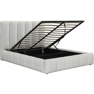 Habitat et Jardin Habitat Et Jardin - Bett aus Boucl&eacute; mit Bettkasten Annie - 160 x 200 cm - Wei&szlig;