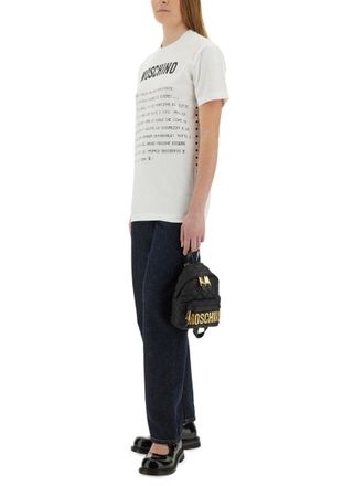 Moschino Logo Print T-Shirt - White