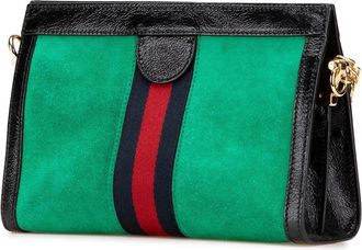 Gucci Hobo Bags - Small Suede Ophidia Chain Crossbody - Gr. unisize - in Gr&uuml;n - f&uuml;r Damen