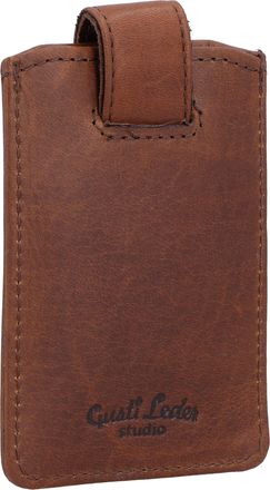 Gusti Leder Kreditkartenetui Cody - Kartenetui Kartenhülle Brieftasche EC Kartenhülle Braun Leder