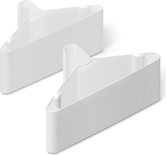 Amazon Basics Kleiderbügel aus Kunststoff, Erwachsenengröße, Weiß, 50 Stück