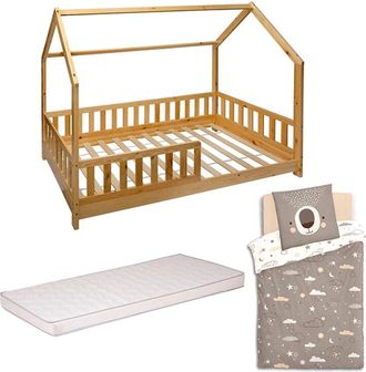 Atmosphera Lit Enfant Avec Matelas Et Parure De Lit Ours