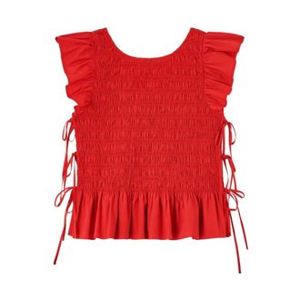 Ganni Ganni Top Rot - - Tops - Damen - Rot - XS